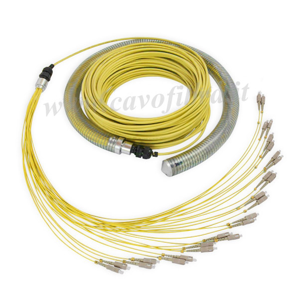 Cavo in fibra ottica con 24 fibre, monomodale, 24E OS2, SC-SC ... Cavo in fibra ottica con 24 fibre, monomodale, 24E OS2, SC-SC ...
